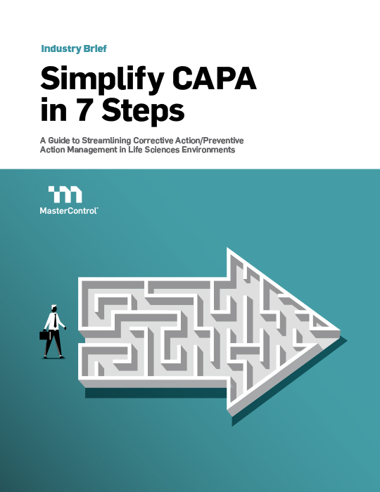Simplify CAPA Process - Quality Management - MasterControl