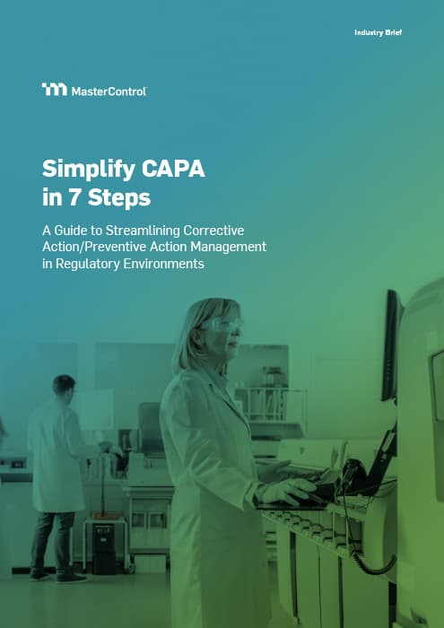 Simplify CAPA Process - Quality Management - MasterControl