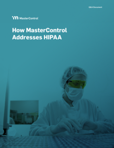 How MasterControl Addresses HIPAA