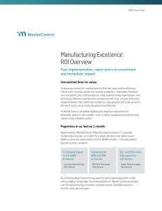 Manufacturing Solutions | MasterControl