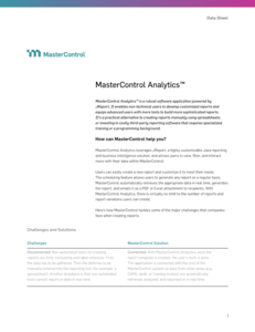 Mastercontrol Analytics