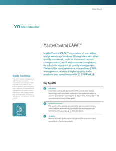 MasterControl CAPA
