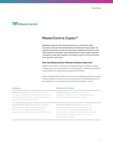MasterControl Copies