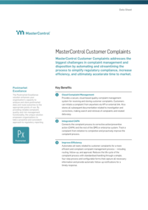 MasterControl Customer Complaints