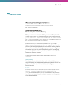 MasterControl Implementation