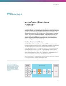 MasterControl Promotional Materials