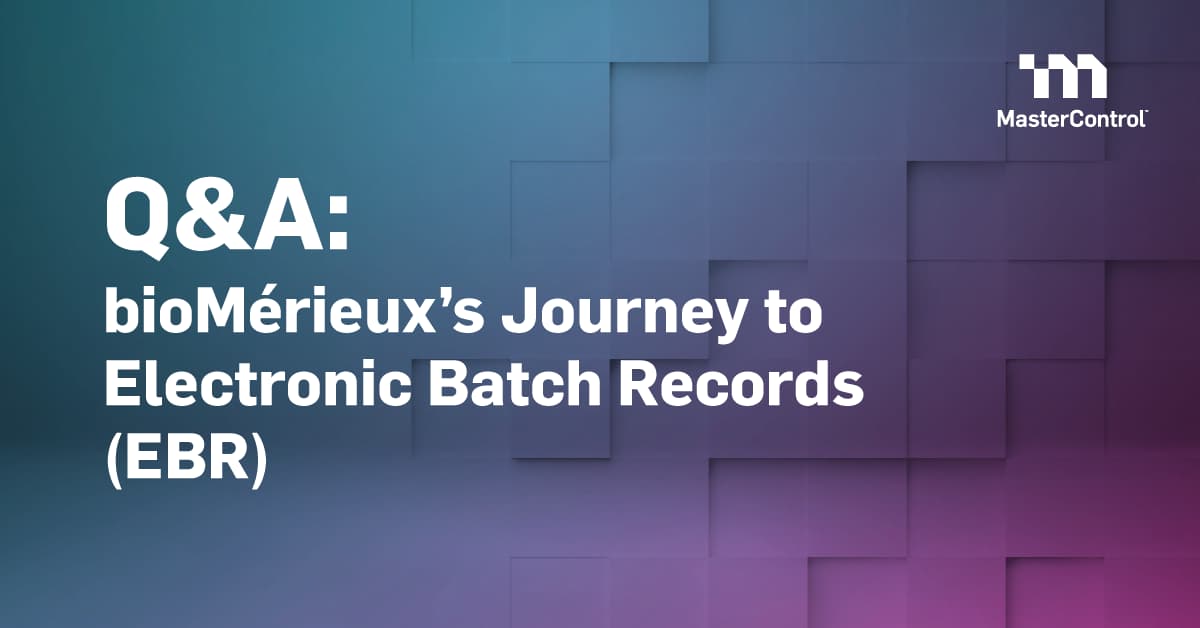 bioMérieux's Journey to Electronic Batch Records