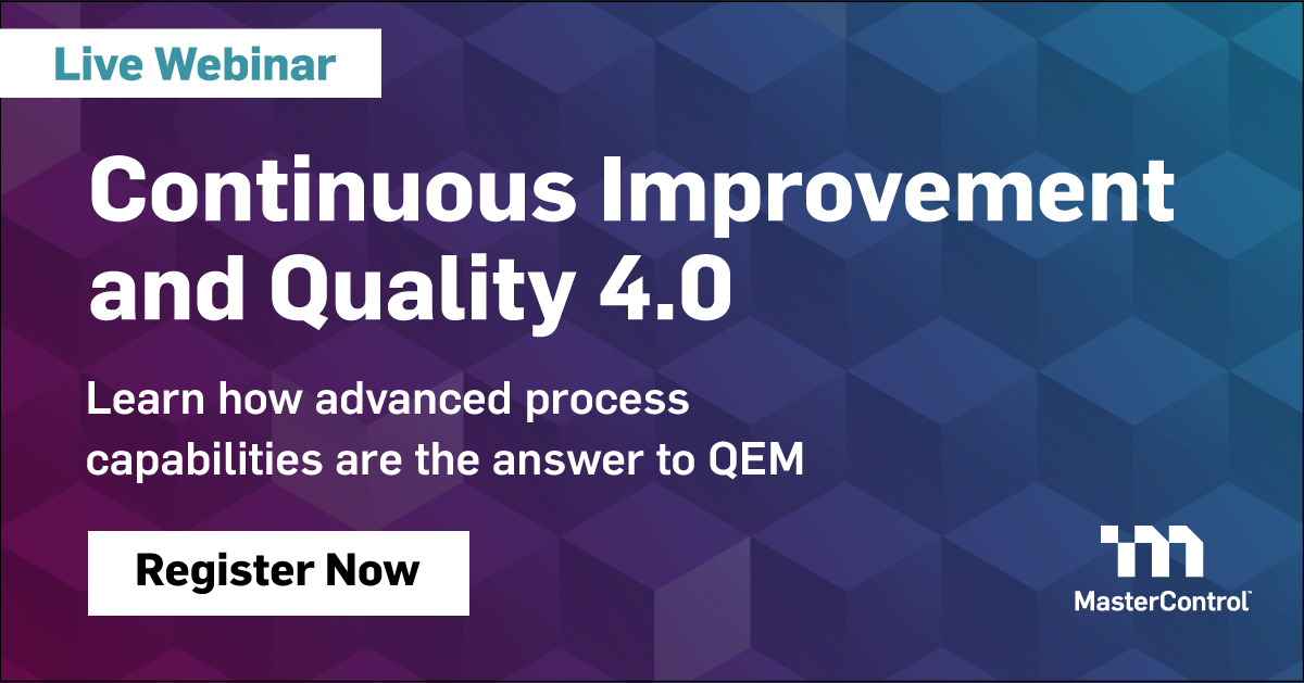 Webinar - Quality 4.0 - Advancing Quality Event Management